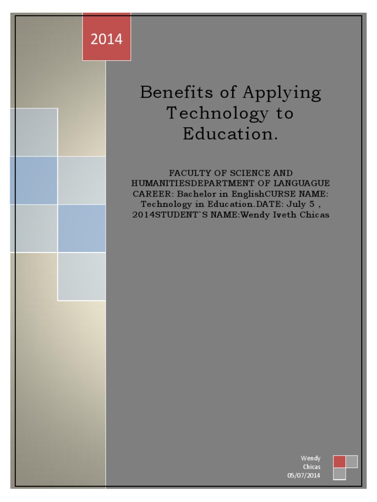 Benefits of Applying Technology To Education | PDF | Educational ...