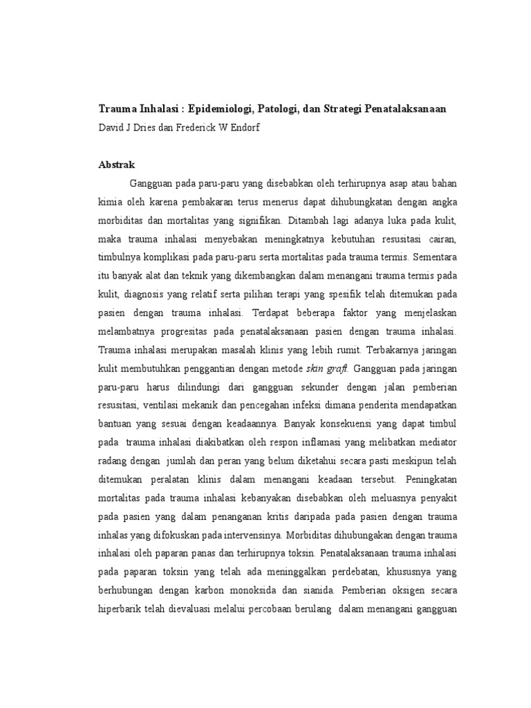 Trauma Inhalasi | PDF