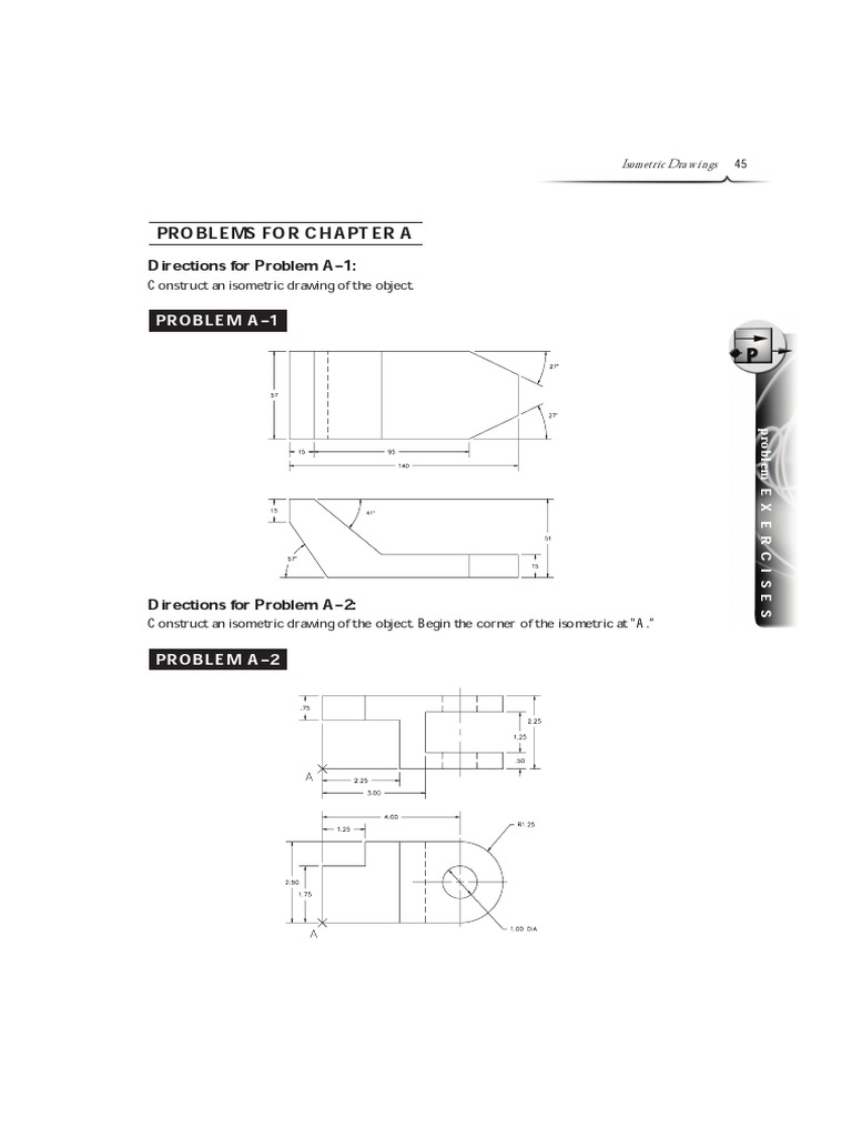Isometric Drawing Exercise | PDF