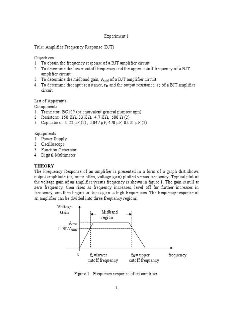 Jurnal Bipolar Junction Transistor Pdf Capacitor Amplifier