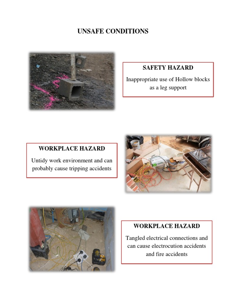 Unsafe Workplace Conditions and Hazards | PDF