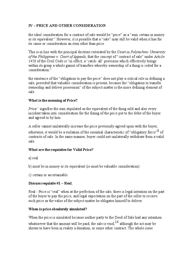 Sales Notes - Q and A Chapter 4 Price | PDF | Consideration | Prices