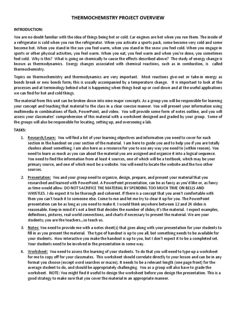 Understanding Thermochemistry: An Overview of Key Concepts and Their ...