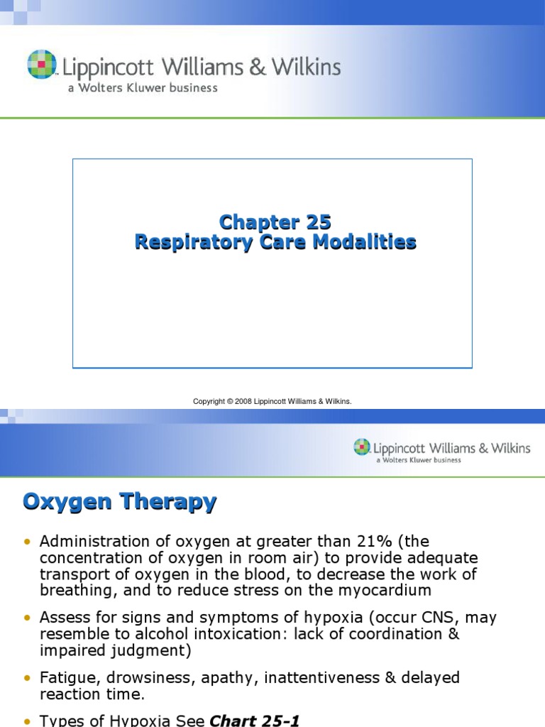 Ch. 25 - Respi. Care Modalities | PDF | Breathing | Exhalation