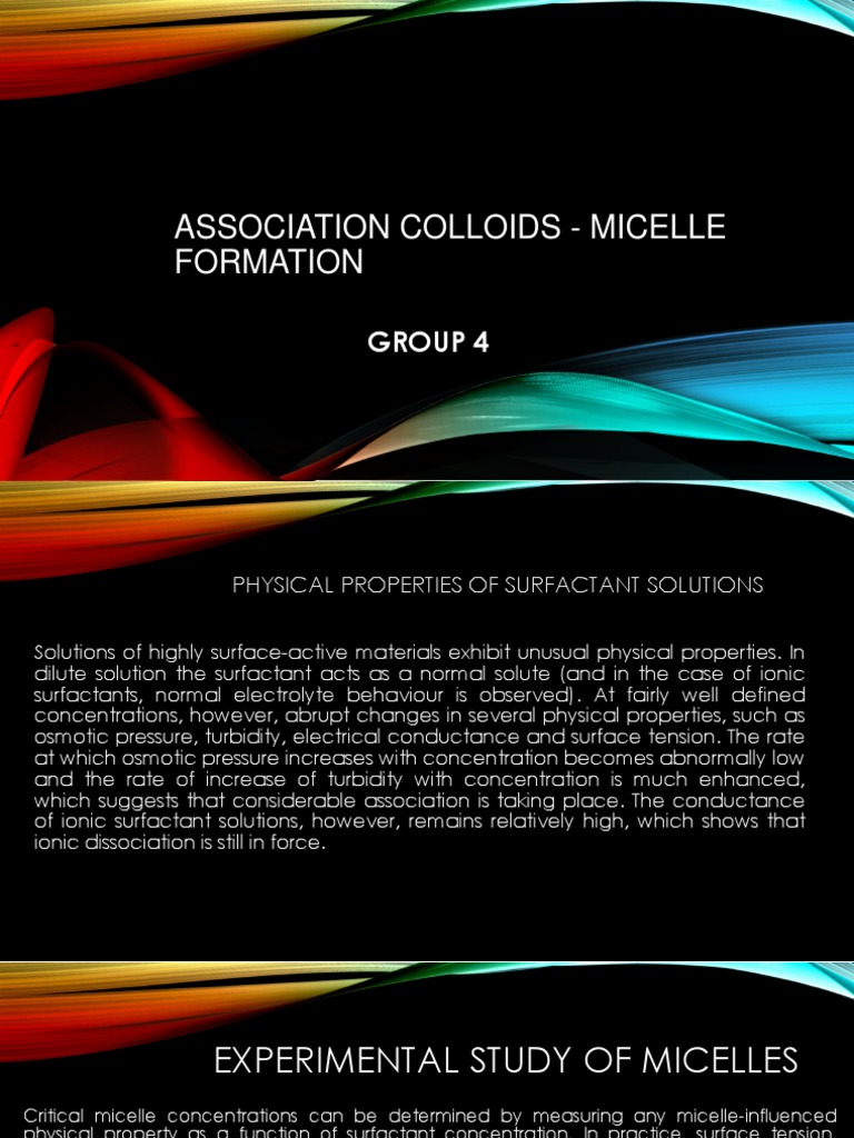 Understanding Micelle Formation and the Physical Properties of ...