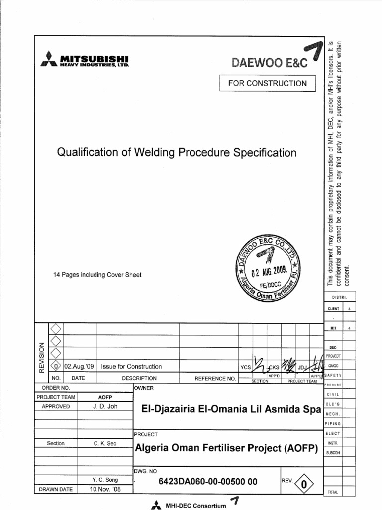 Qualification of Welding Procedure Specification Fc | Welding ...