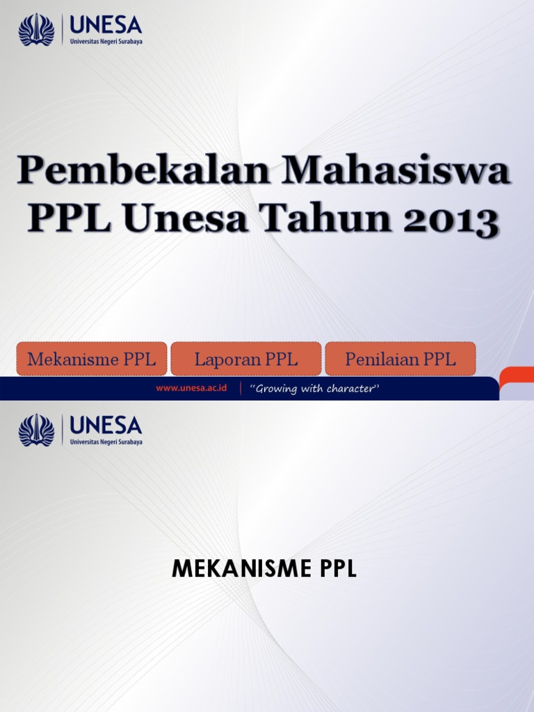 Pembekalan PPL2 - Untuk Mahasiswa - 2013 | PDF