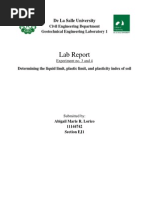 Plastic Limit Lab Report | PDF | Civil Engineering | Soil Science