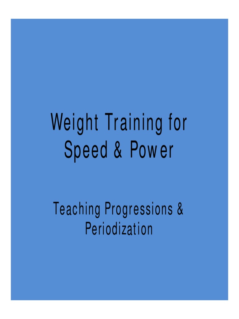 Boo Schexnayder Weight Training For Speed Power | PDF | Wellness