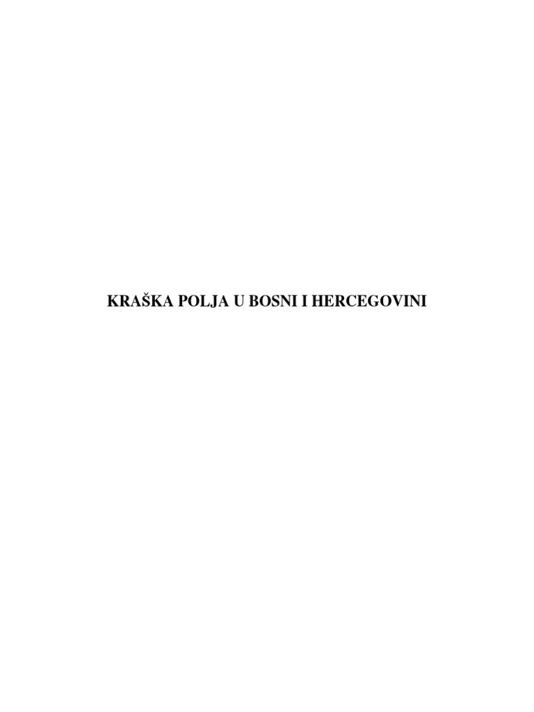 Kraska Polja U Bih | PDF