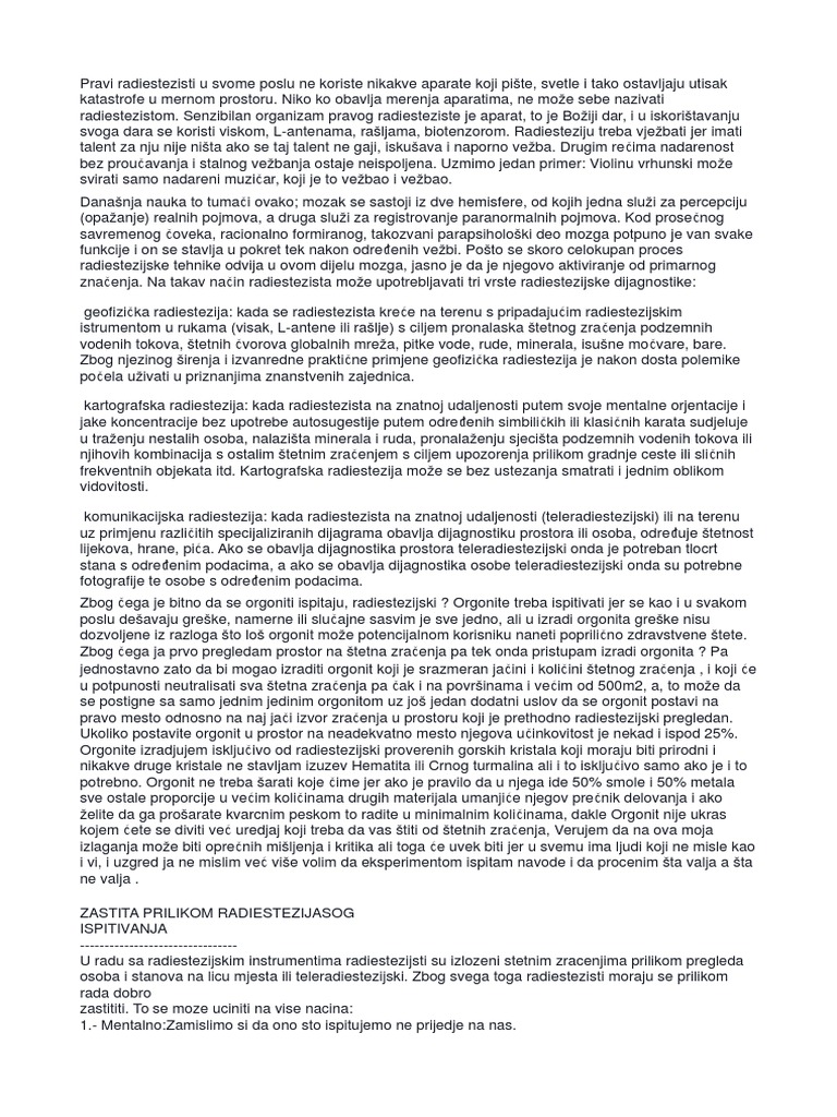 Radiestezija | PDF