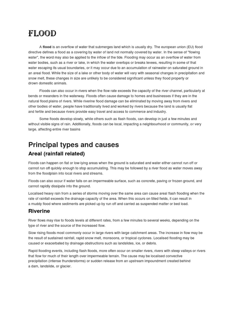 Flood | PDF | Flood | Aquatic Biomes