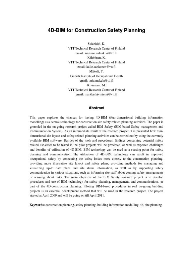 Construction Safety Planning 1 | PDF | Building Information Modeling ...