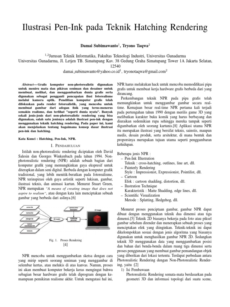 Ilustrasi Pen-Ink Pada Teknik Hatching Rendering | PDF