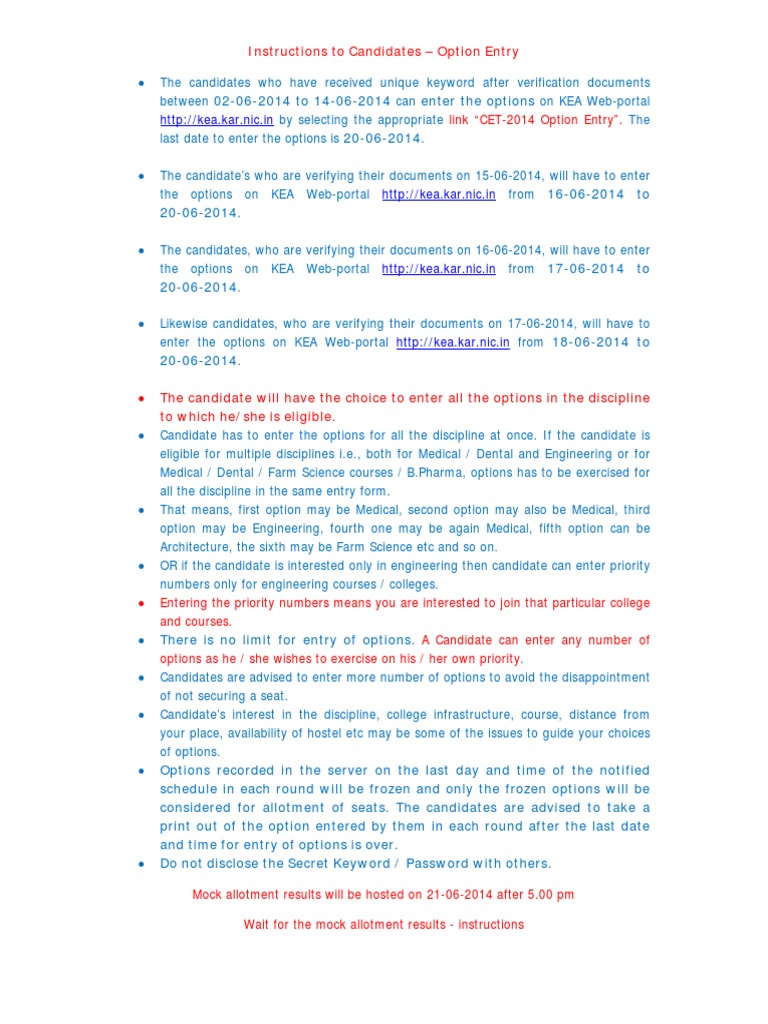 Instructions Option Entry | PDF | Computing | Computing And Information ...