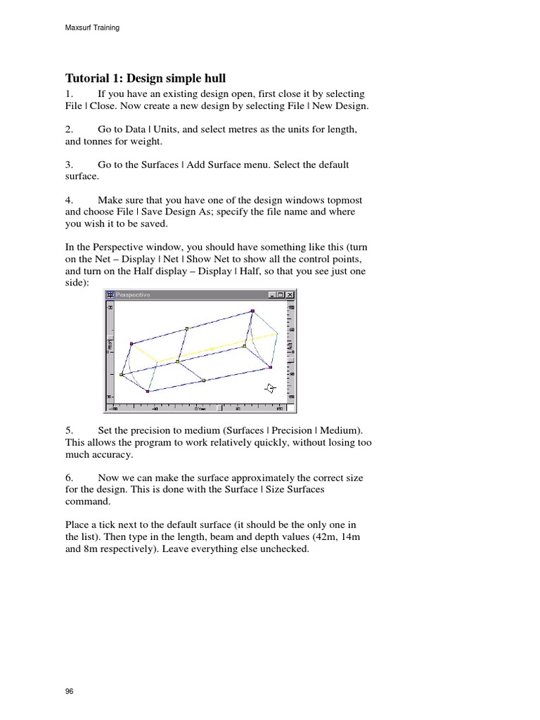 Maxsurf Tutorial1 - Design Simple Hull | PDF | Hull (Watercraft) | Computing And Information ...