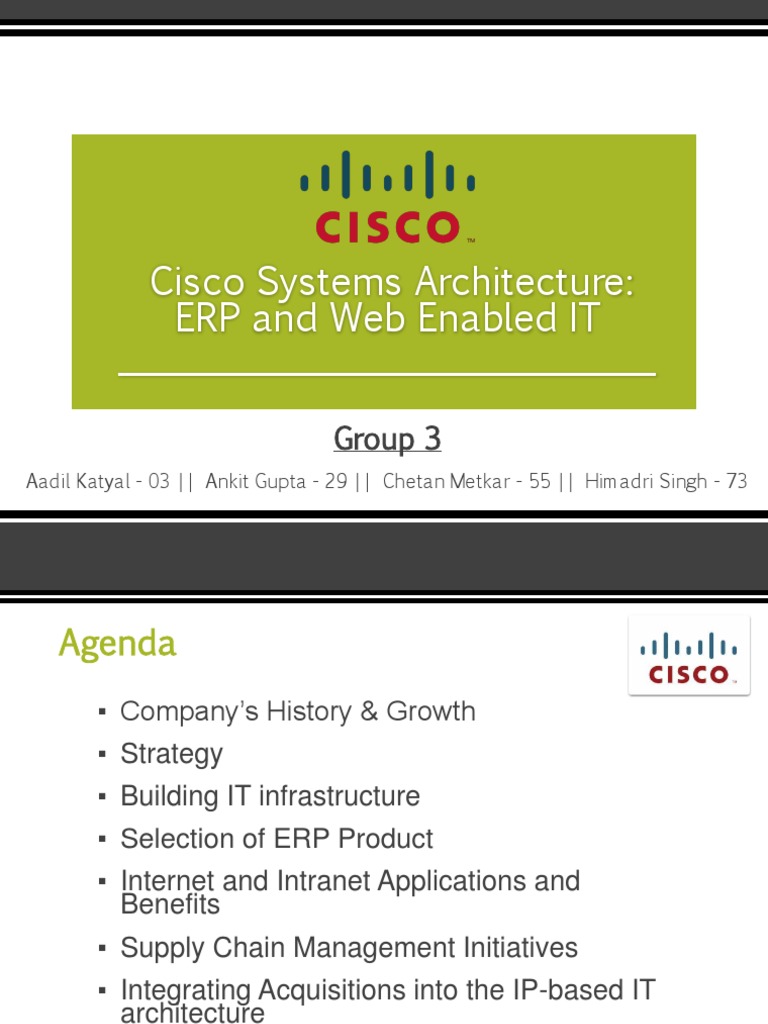 03 - Cisco Systems Architecture ERP and Web Enabled IT | PDF ...