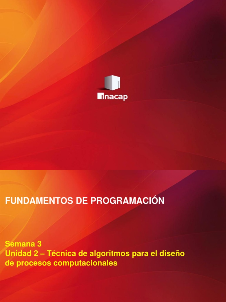 Fundamentos de Programación Semana 3 | PDF | Algoritmos | Programación ...
