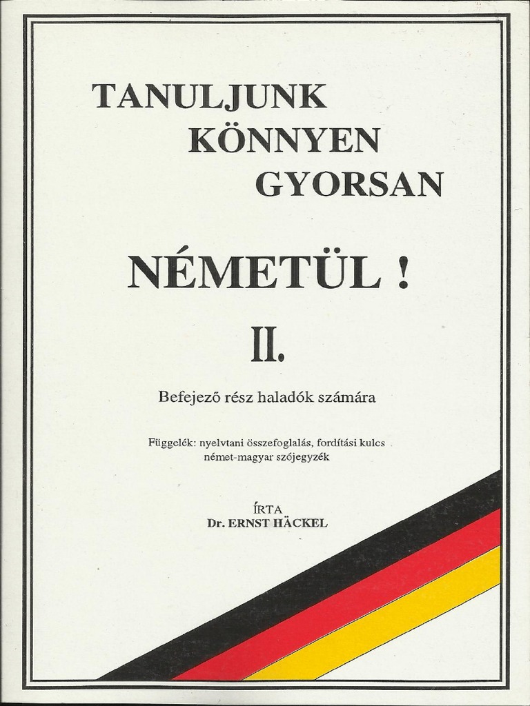 Tanuljunk Könnyen Gyorsan Németül! II. | PDF