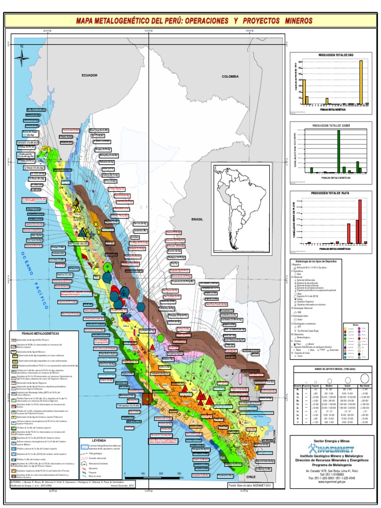 Mapa Metalogenético Del Perú 2010 Acosta Et Al | PDF | Conjuntos de ...