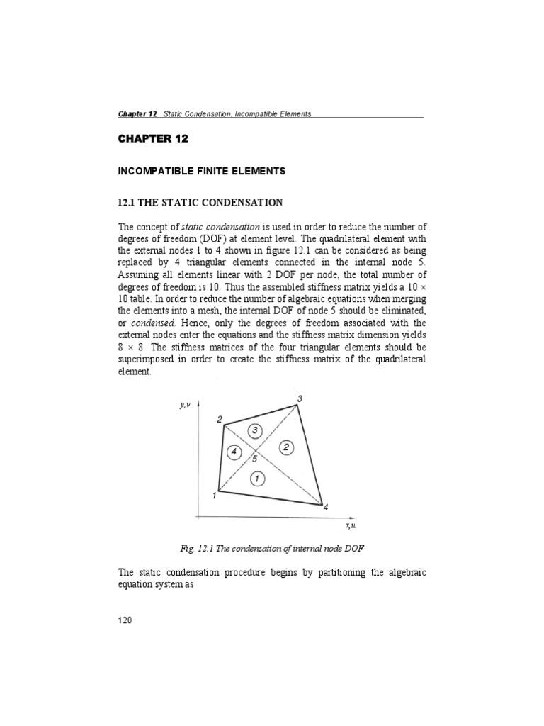 Static Condensation | PDF | Matrix (Mathematics) | Finite Element Method