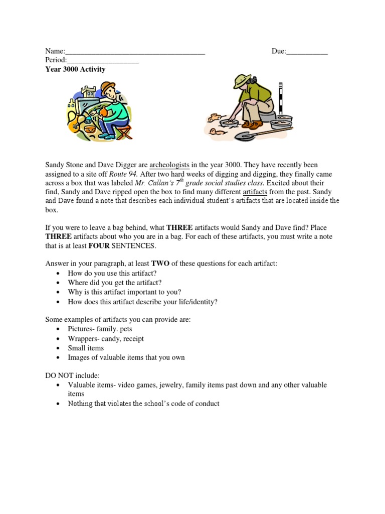 Artifacts of Identity: A Creative Assignment | PDF