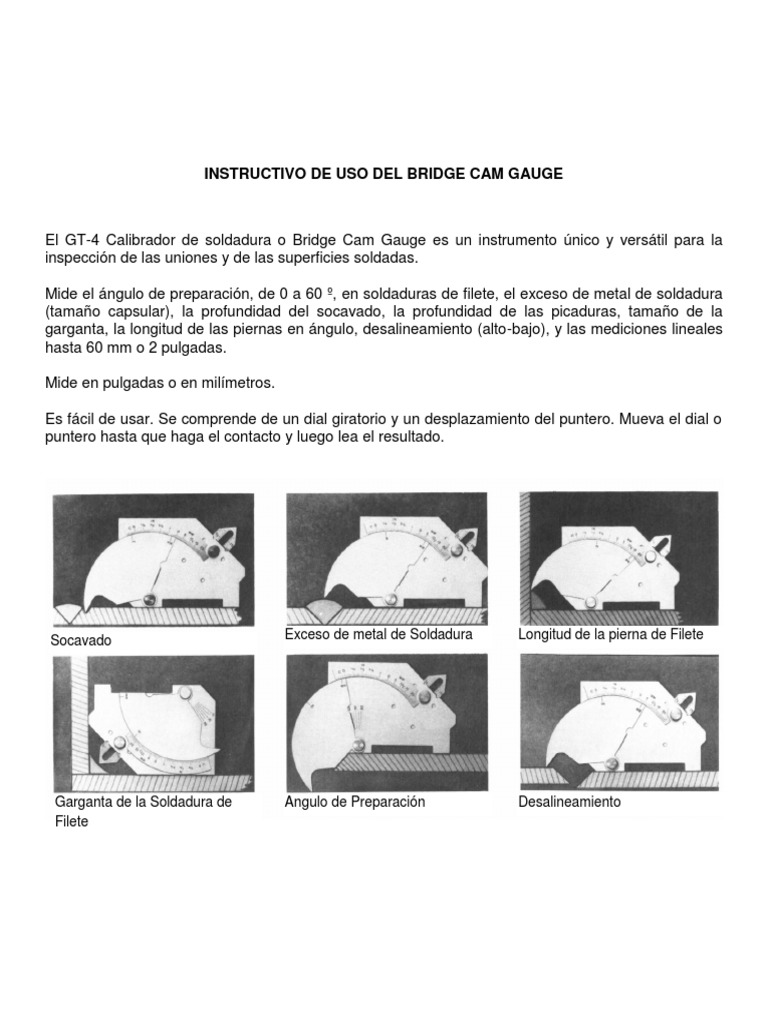 Instructivo del Bridge Cam Gauge | PDF