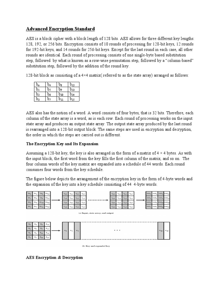 Advanced Encryption Standard | PDF | Cryptography | Matrix (Mathematics)