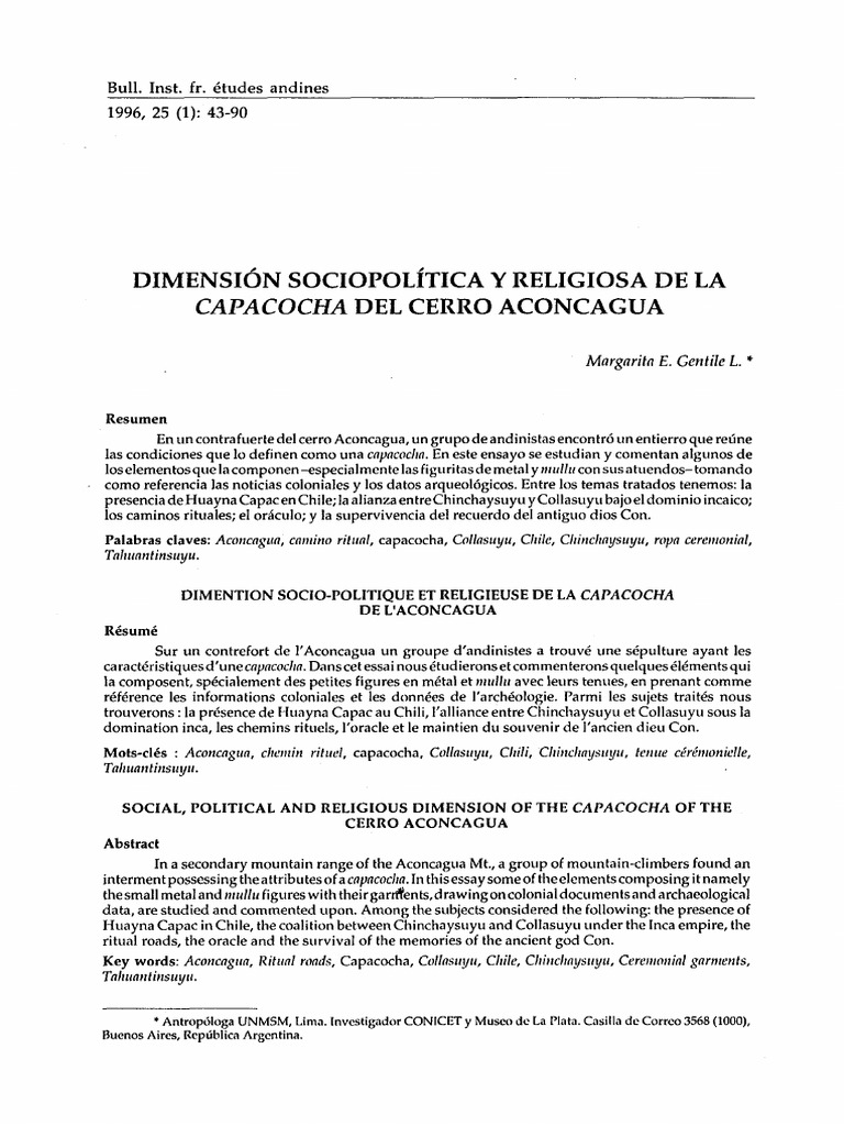 Capacocha en Aconcagua | PDF