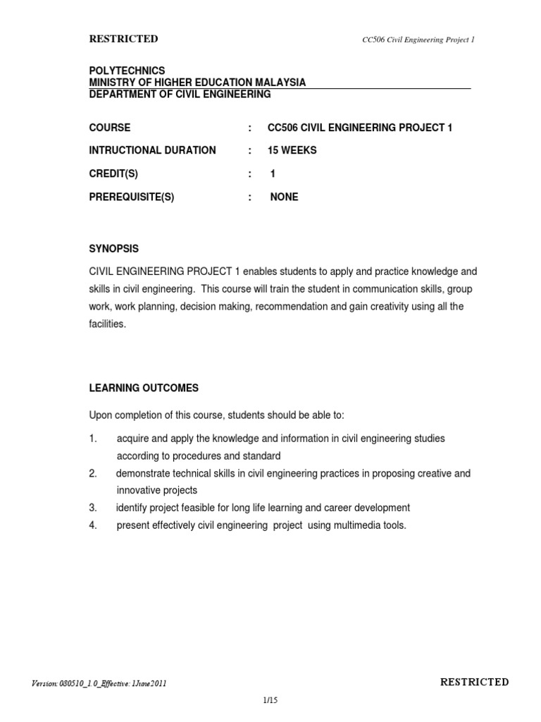 Cc506 Engineering Project 1 | PDF | Educational Assessment | Literature ...