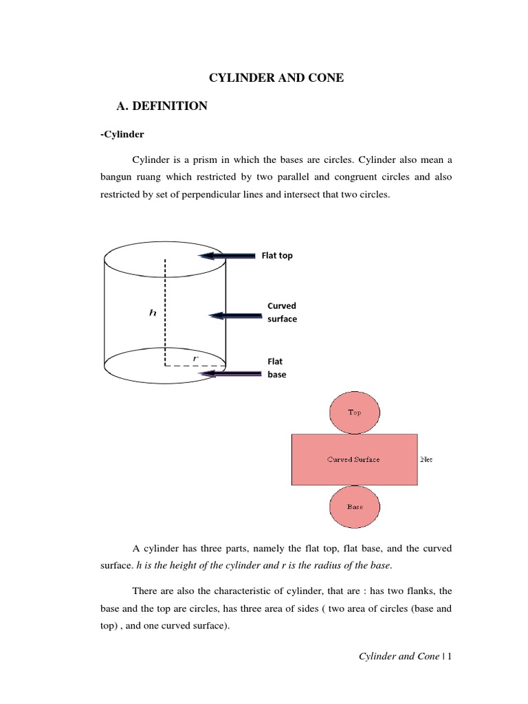 Cylinder and Cone A. Definition | Download Free PDF | Cylinder ...