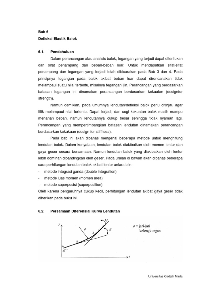 Defleksi Elastik Balok | PDF