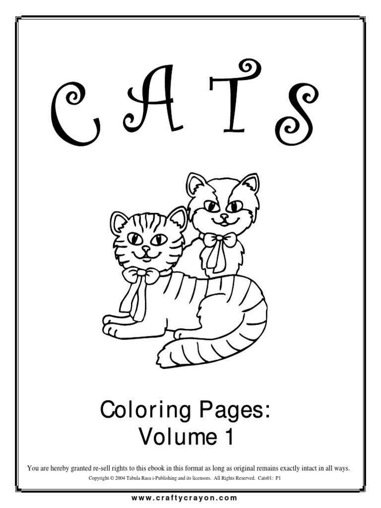 Free Cats Coloring Pages Vol 1 | PDF | Business