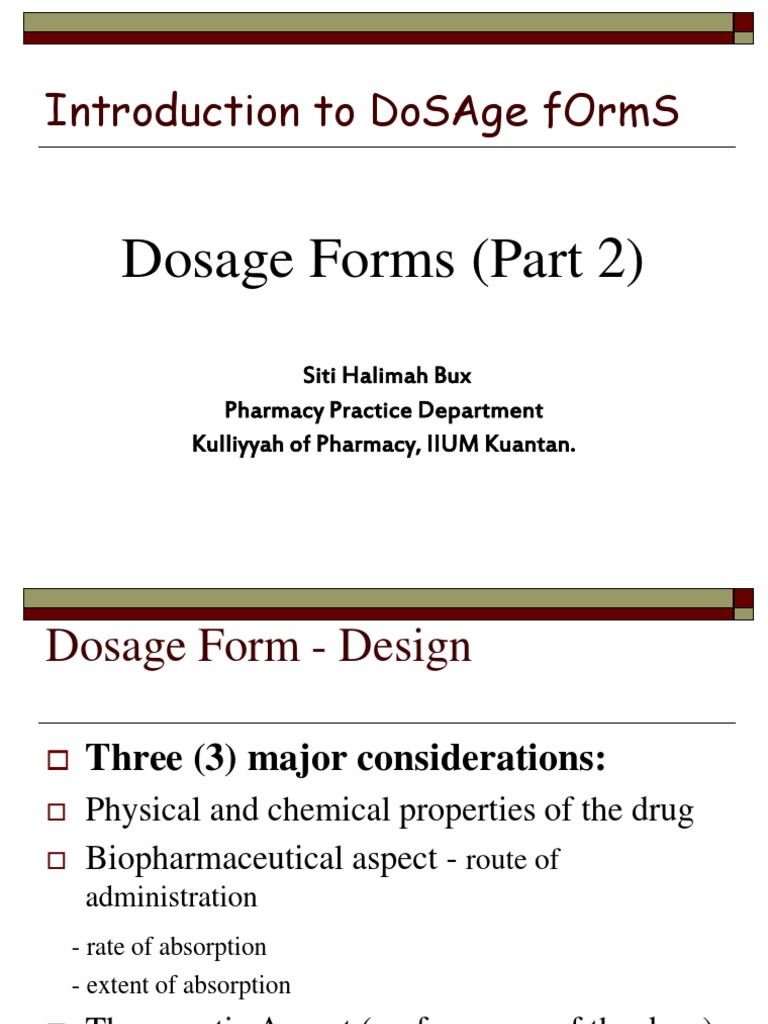 6.Dosage Forms II | Tablet (Pharmacy) | Topical Medication