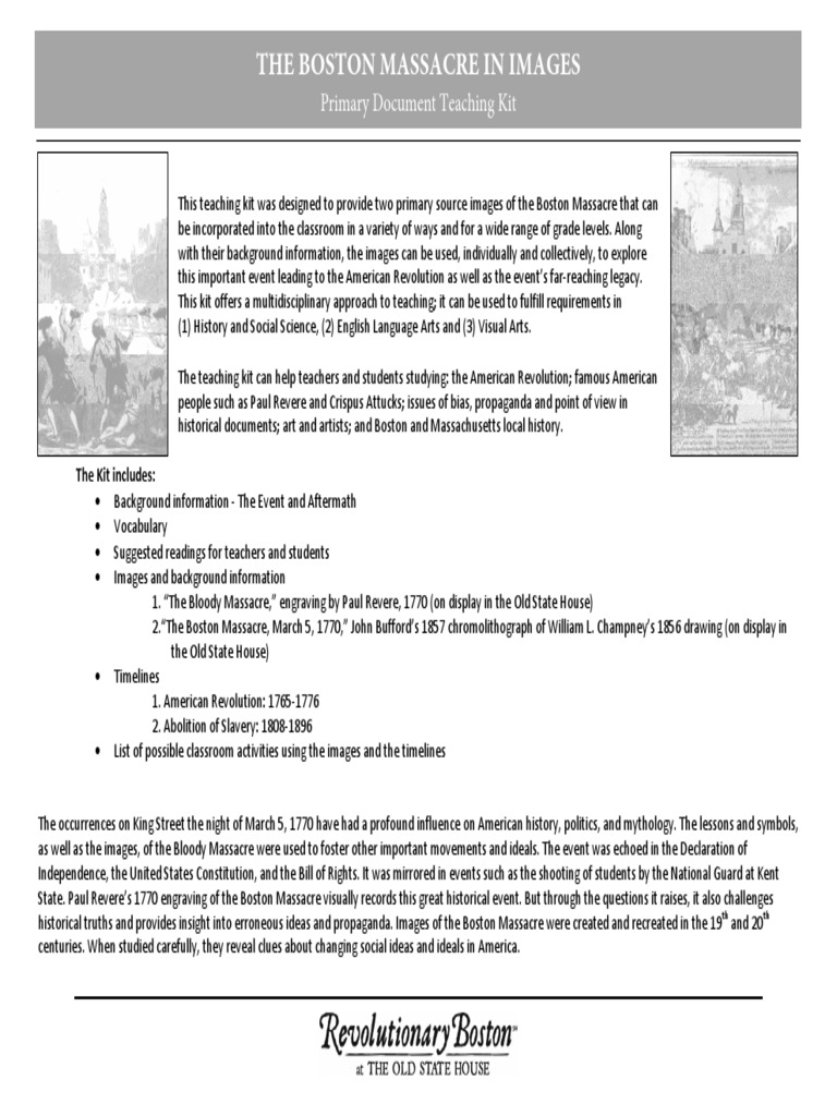 Boston Massacreimages | PDF | Abolitionism In The United States ...