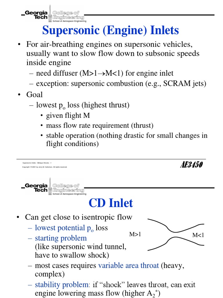 Supersonic (Engine) Inlets | Download Free PDF | Supersonic Speed ...