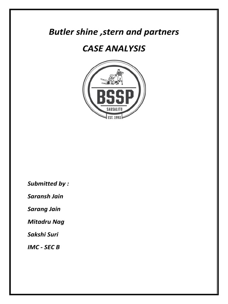 Butler Shine, Stern and Partners Case Analysis | Download Free PDF ...