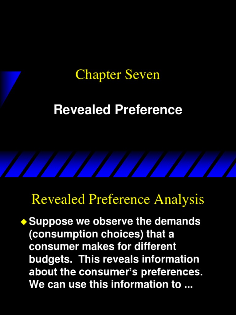 Chapter Seven: Revealed Preference | PDF | Indexation | Price Indices