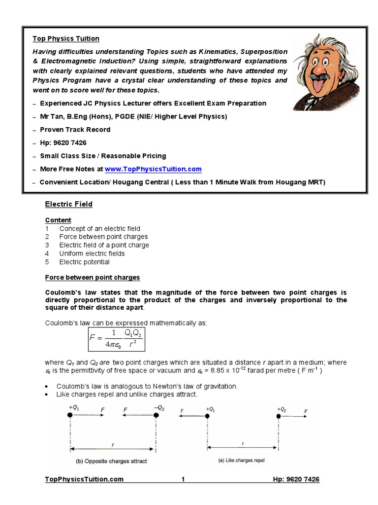 Electric Field Summary Notes | PDF | Electric Field | Electricity