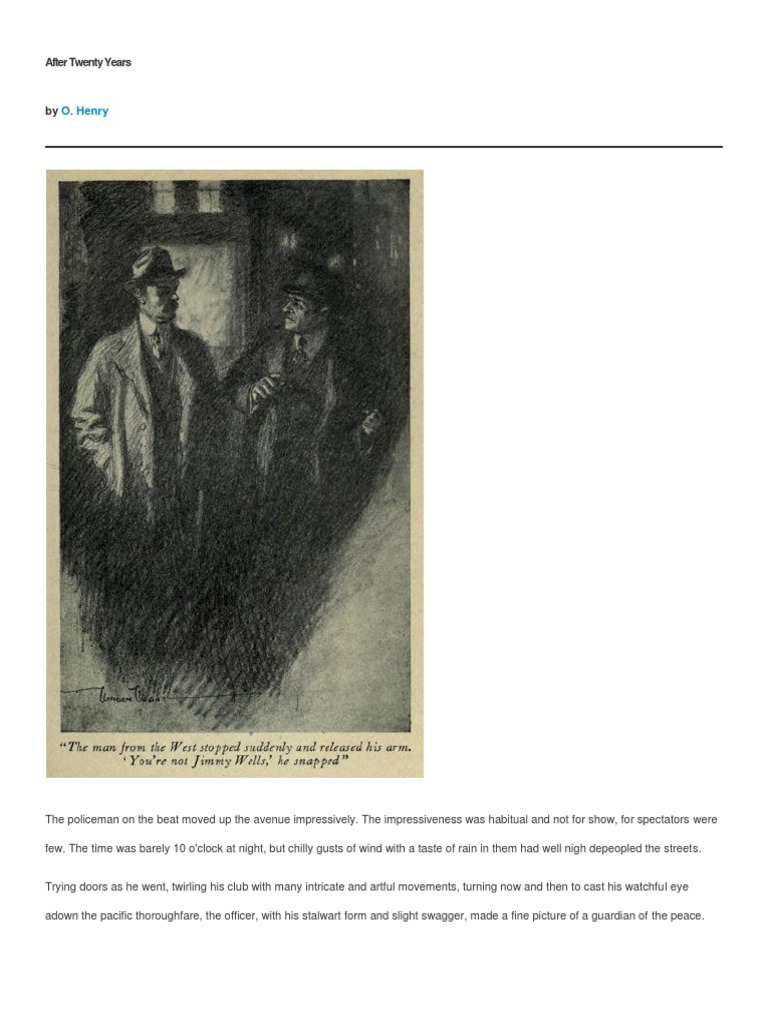 O. Henry: After Twenty Years | PDF | Leisure