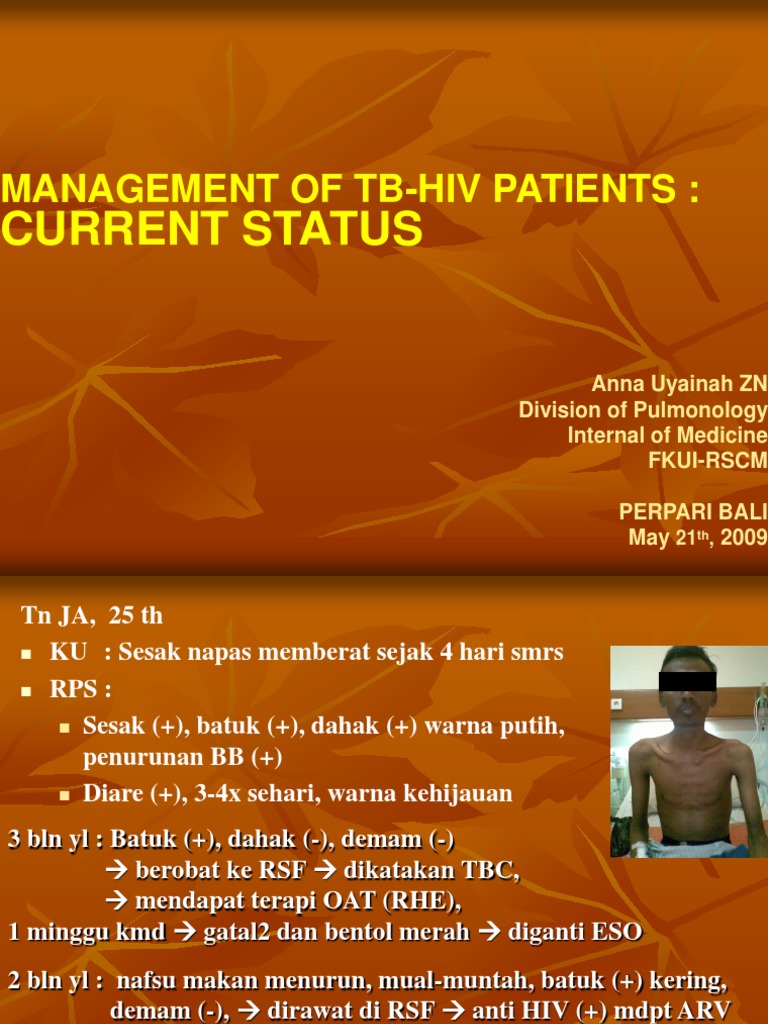 Management of Tb-Hiv Patients:: Current Status | PDF | Tuberculosis ...