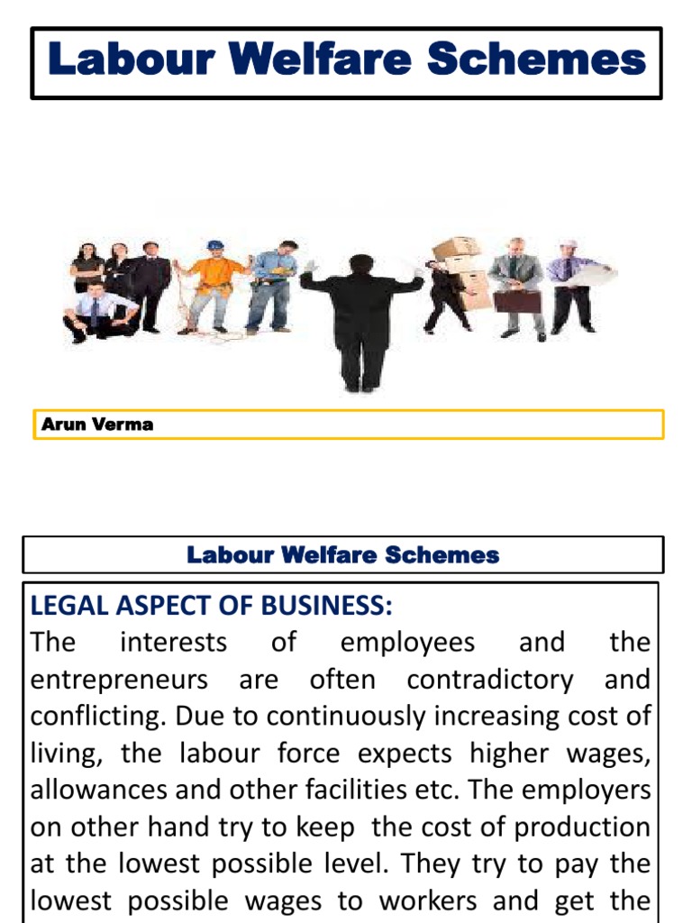 Labour Welfare Schemes | Welfare | Employment