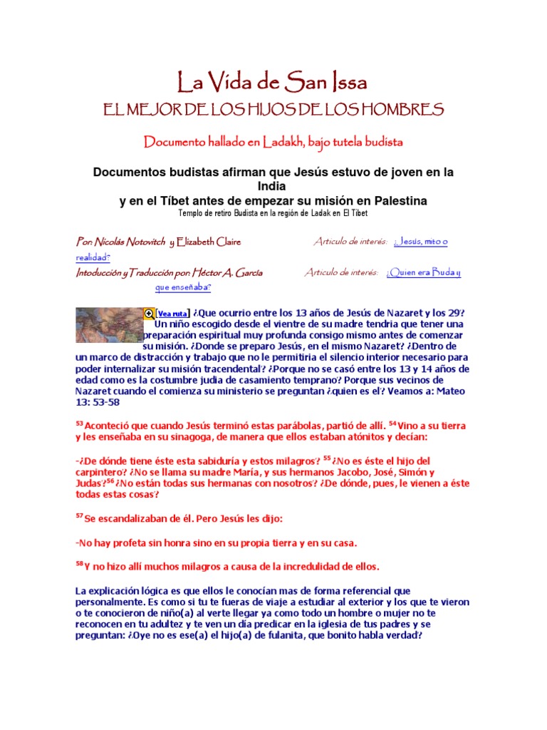 La Vida de San Issa | PDF | Budismo tibetano | Jesús