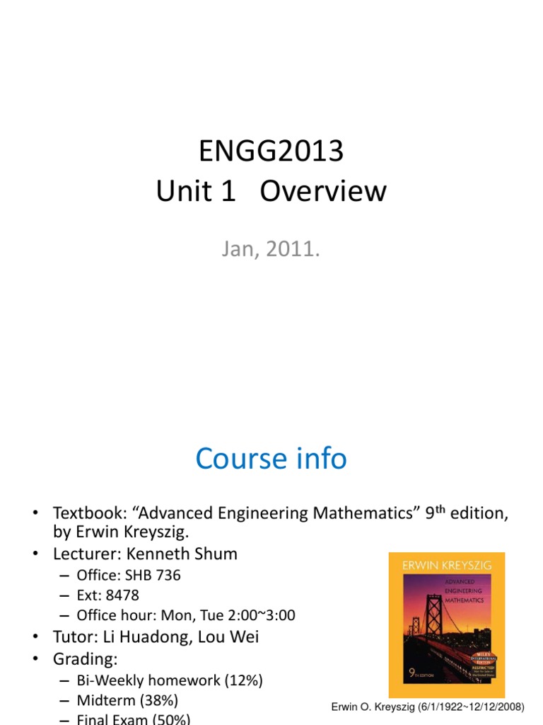 Engg2013 Unit 1 | PDF | Differential Equations | Equations