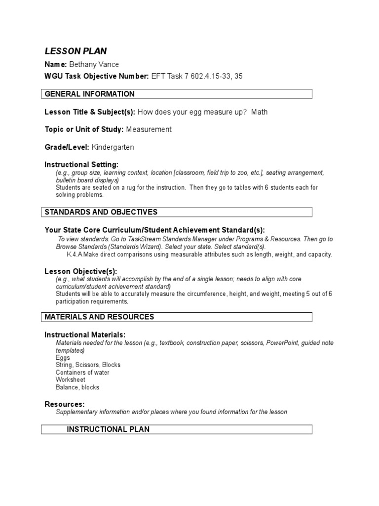 Lesson Plan Format Task 7 | PDF | Education Theory | Communication
