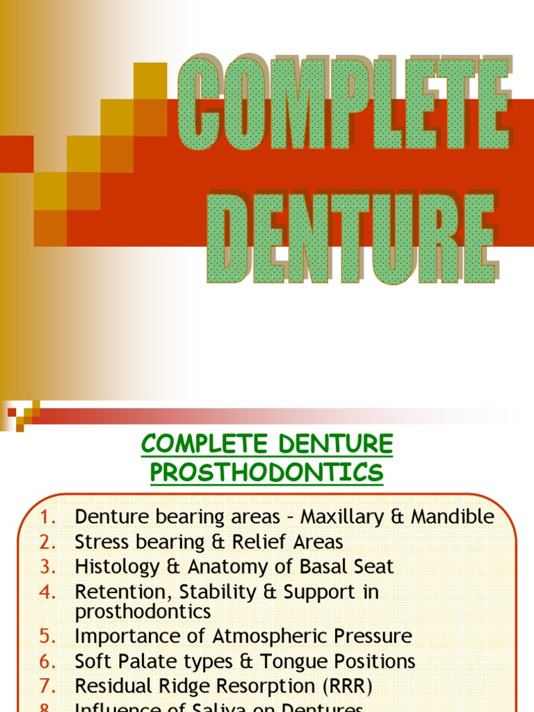 Prostho (Compelte Denture) FINAL ANSWERS | PDF | Dentures | Human Head And Neck