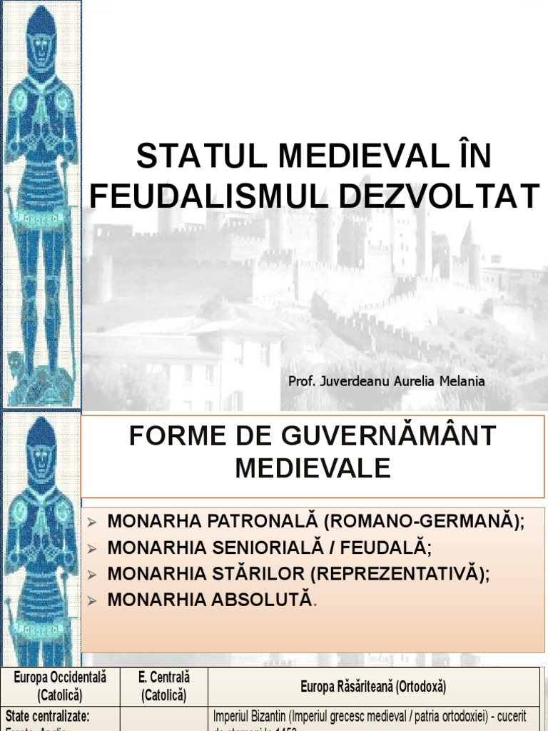 Statul - Medieval in Feudalismul Dezvoltat | PDF