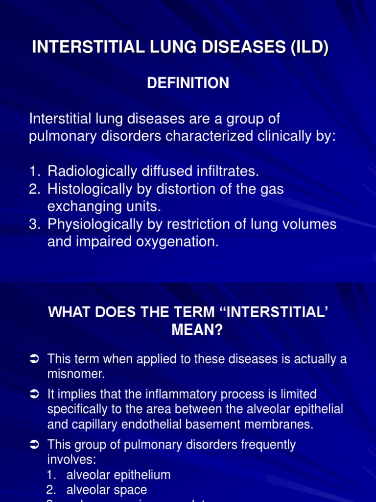 Interstitial Lung Diseases (Ild) | PDF | Pulmonology | Respiratory Diseases