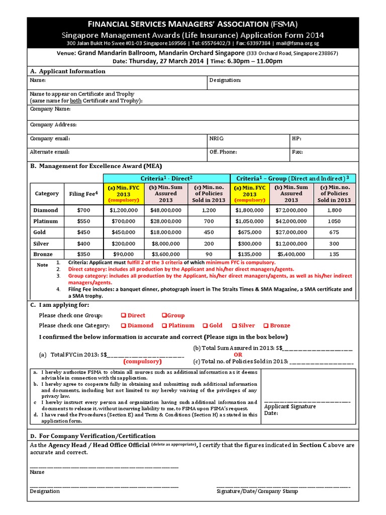 SMA Application Form 2014 | PDF | Cheque | Service Industries