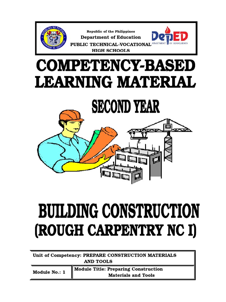 y2-Module1-Preparing of Construction Materials& Tools | PDF | Teaching ...